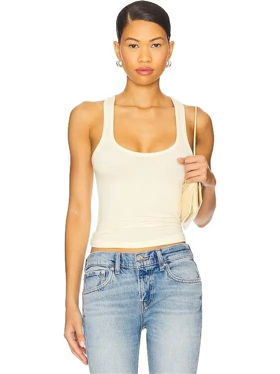 EB DENIM Lucy Racer Back Tank - Butter Yellow