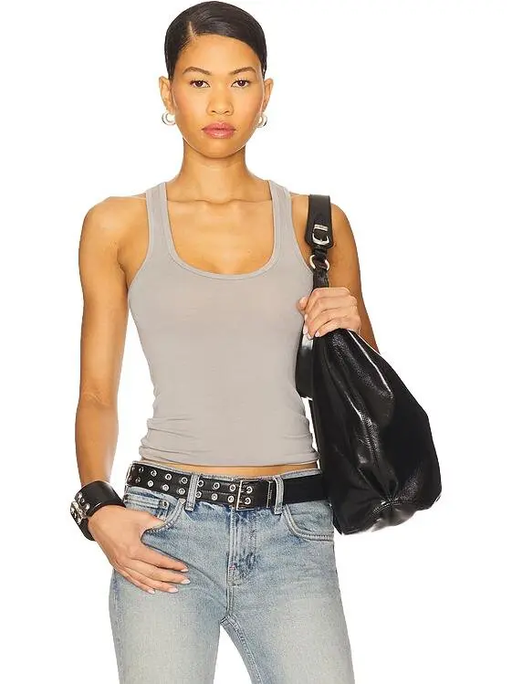 EB DENIM Lucy Racer Back Tank - Grey Mist
