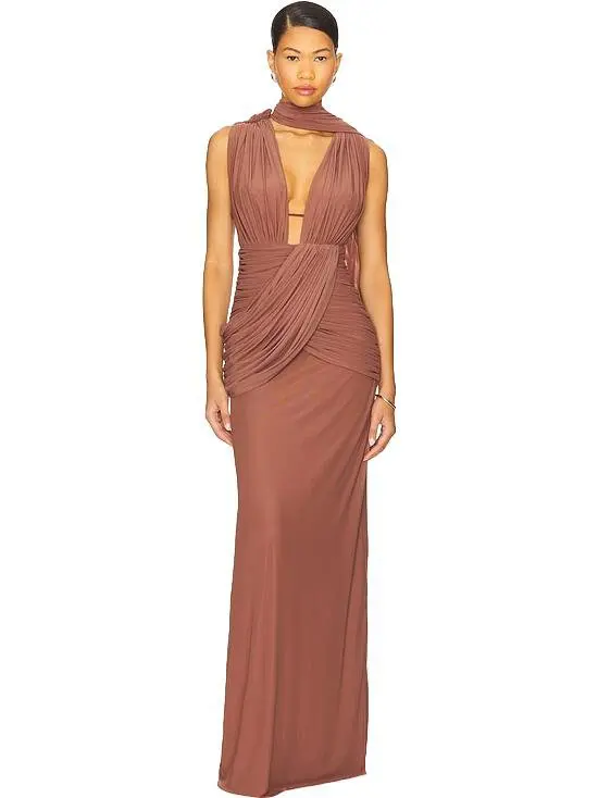 DEME BY GABRIELLA Aurelia Dress - Mocha