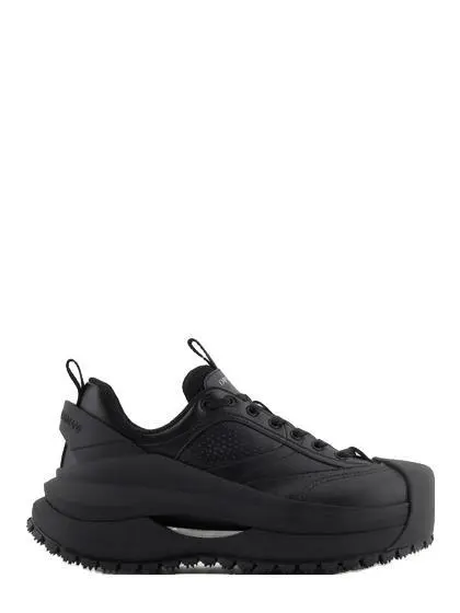 Emporio Armani Chunky Leather Sneakers - Black