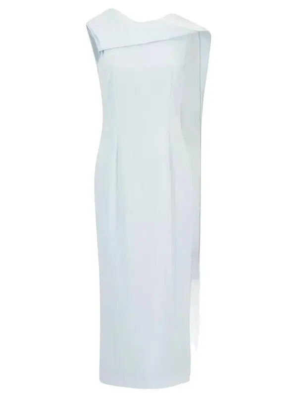 Roland Mouret Draped Sleeveless Midi Dress - Blue