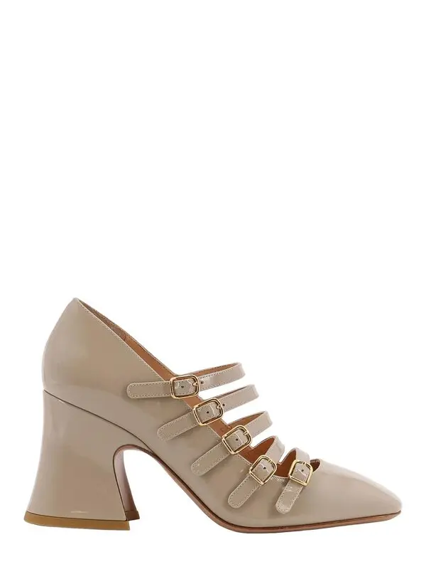 Chloé Janis Patent Leather Decollete - Beige
