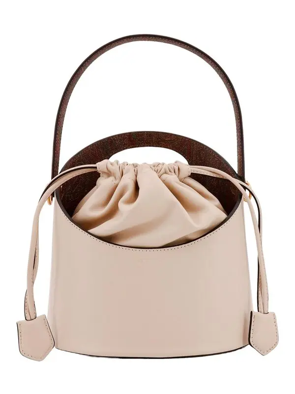 Etro Leather Bucket Bag - Beige
