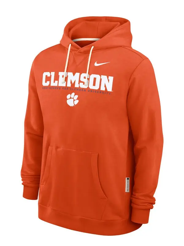Nike Clemson Sideline Dri-fit College Pullover Hoodie - Orange