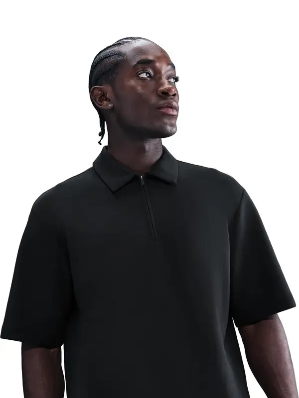 Nike 24.7 Impossiblysoft Dri-fit 1/4-zip Polo - Black