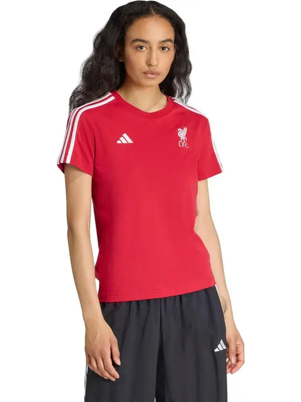 Adidas Liverpool Fc 3-stripes Tee - Strawberry Red