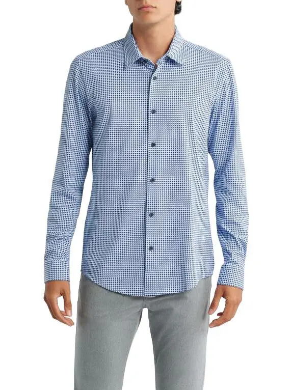 BOSS Roan Kent Slim Fit Button-up Shirt - Light/pastel Blue Geo