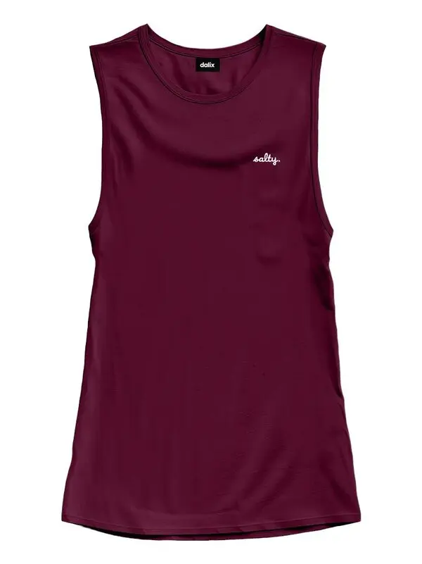 DALIX Salty Muscle Tank - Maroon