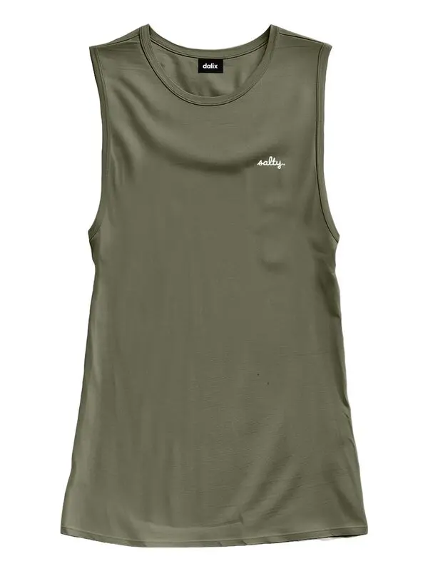 DALIX Salty Muscle Tank - Mil Green