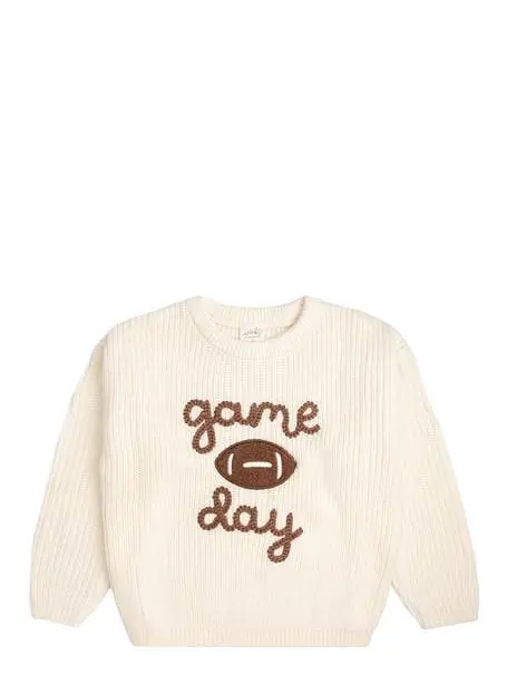 SWEET WINK Game Day Knit Sweater - Natural