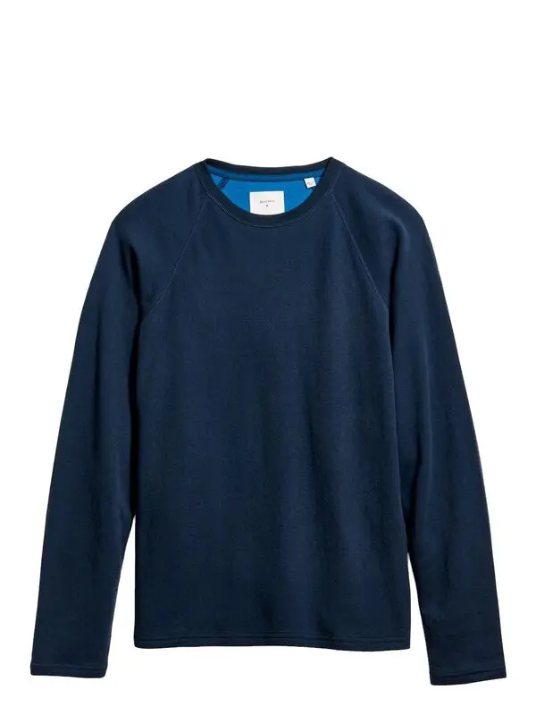 Billy Reid Long Sleeve Cotton & Modal Crewneck T-shirt - Carbon Blue
