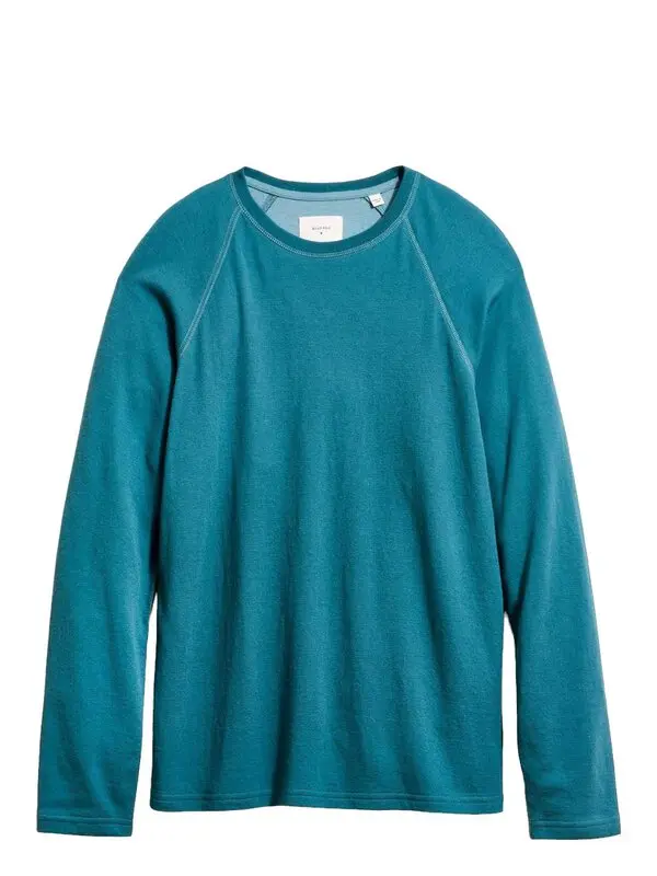 Billy Reid Long Sleeve Cotton & Modal Crewneck T-shirt - Hydro