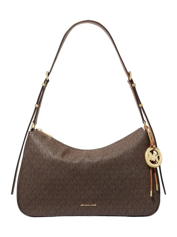Michael Kors Nolita Medium Signature Logo Shoulder Bag - Brown