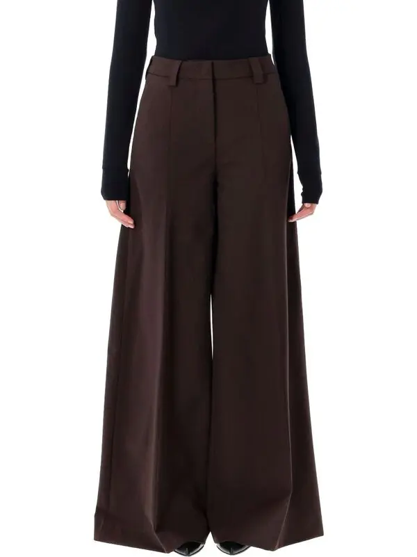 THE LATEST C-alma Wide Leg Trousers - Brown