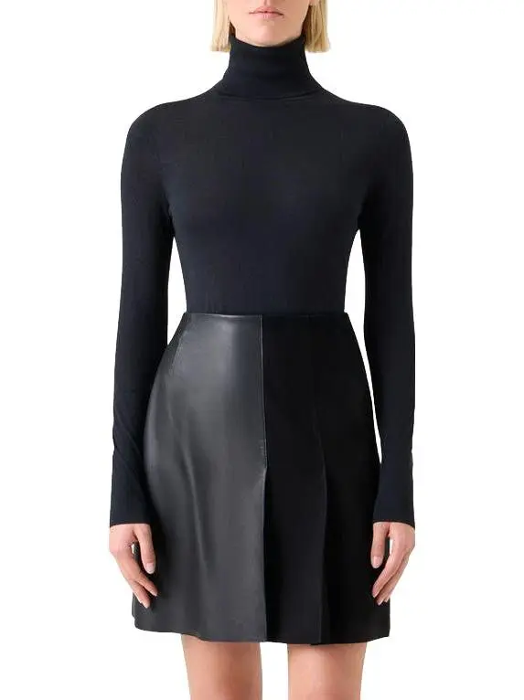 Akris Cashmere And Silk Turtleneck Sweater - Black