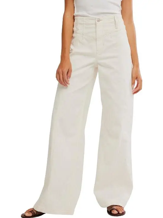 Free People Libre Front Yoke Wide Leg Jeans - Island Lights