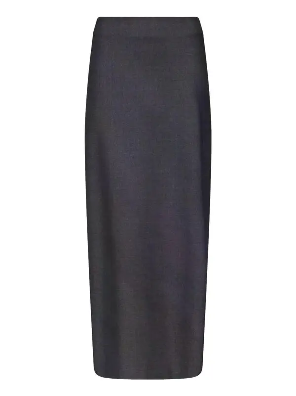 Loulou De Saison Back-vent Long Pencil Skirt - Grey