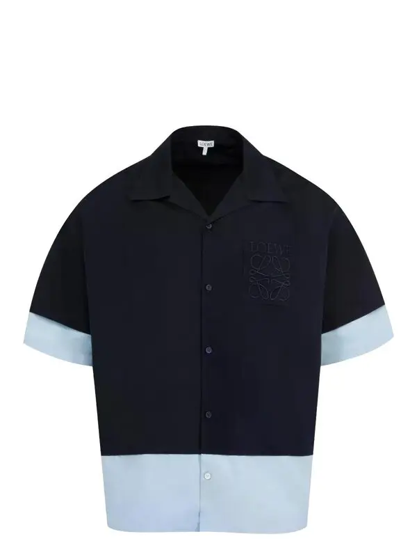 Loewe Embroidered-logo Shirt - Blue