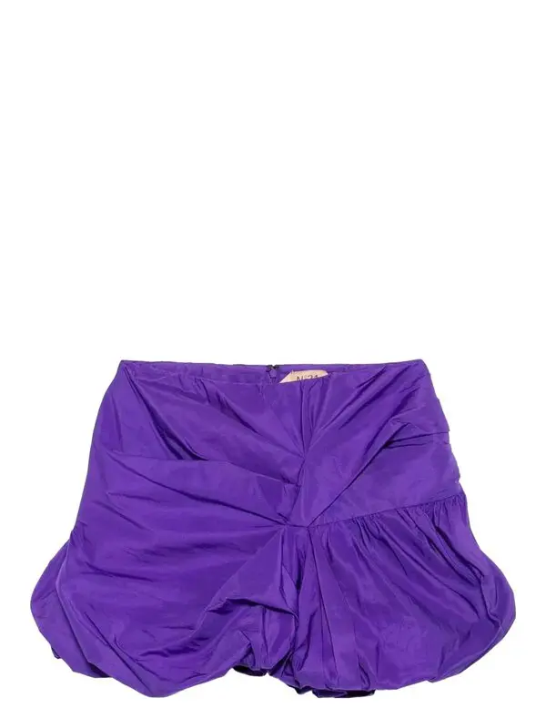 N°21 Bubble-hem Mini Skirt - Purple