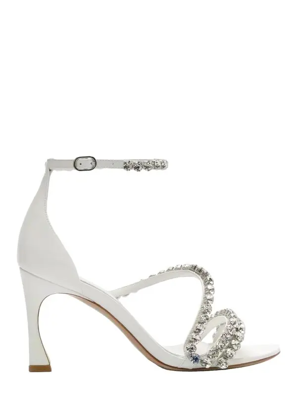 ALEXANDRE BIRMAN 85mm Crystal-embellished Sandals - White