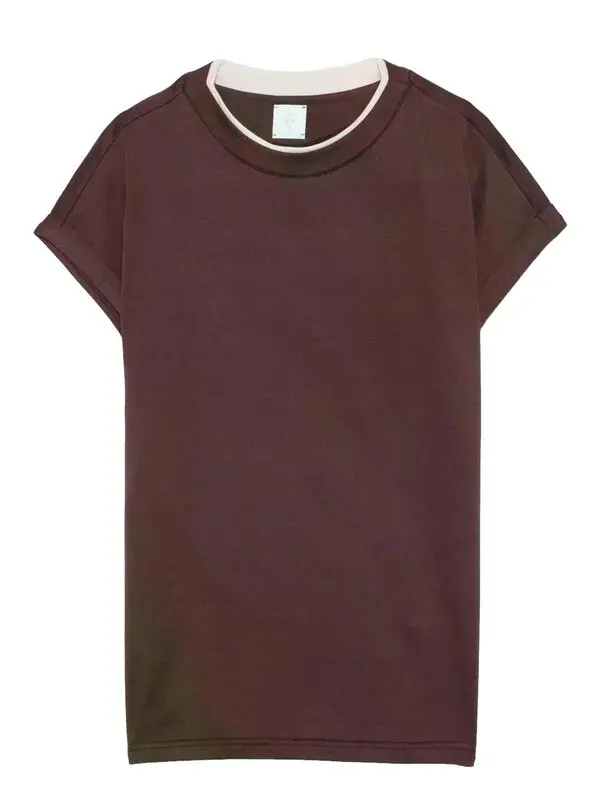 Eleventy Crew-neck Cotton T-shirt - Purple