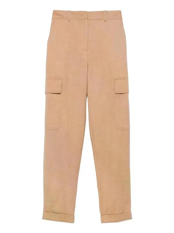 Eleventy Cuffed Cargo-pocket Trousers - Neutrals
