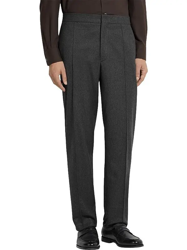 Zegna 15milmil15 Wool, Silk & Cashmere Pants - Dark Grey