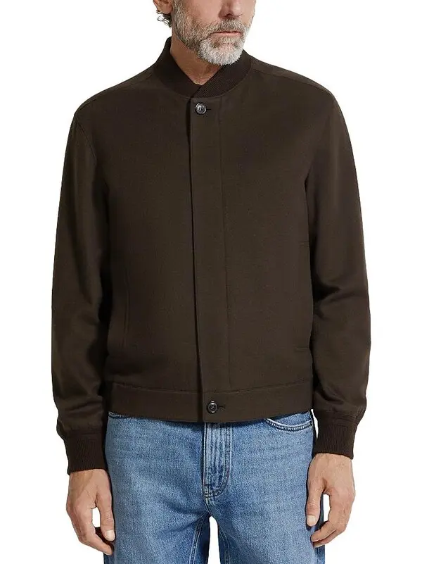Zegna Oasi Cashmere Elements Bomber Jacket - Dark Brown