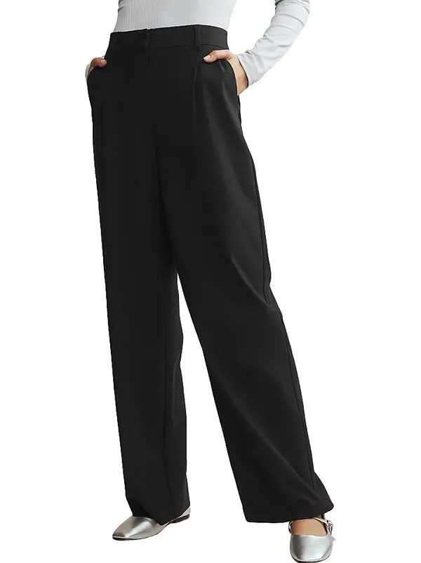 RHONE The Pleated Trousers - Black