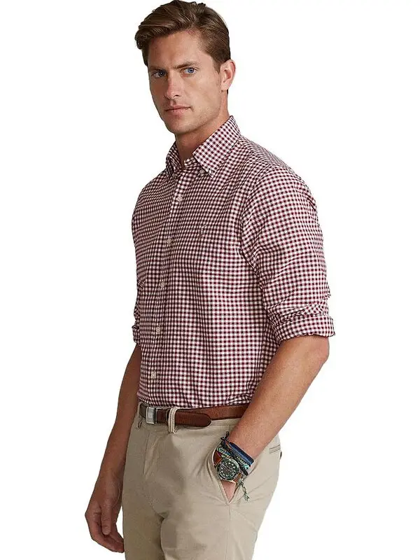 Polo Ralph Lauren Classic Fit Shirt - Wine/white