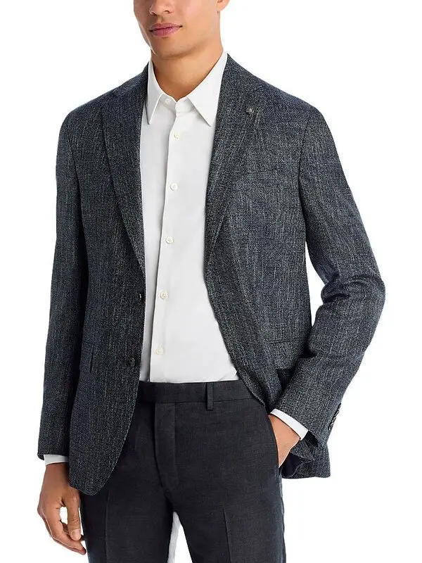 JACK VICTOR Midland Melange Solid Regular Fit Sport Coat - Charcoal