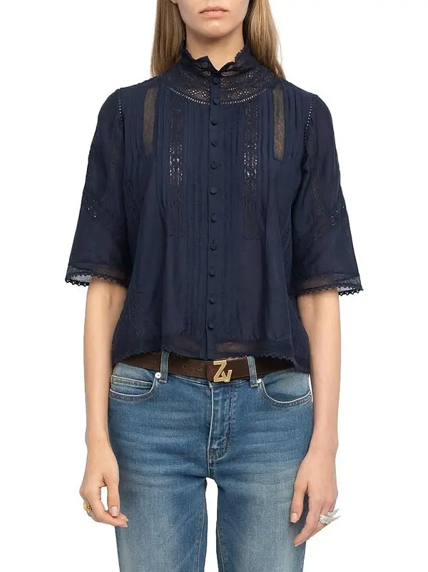 Zadig&Voltaire Tanos Tomboy Shirt - Encre