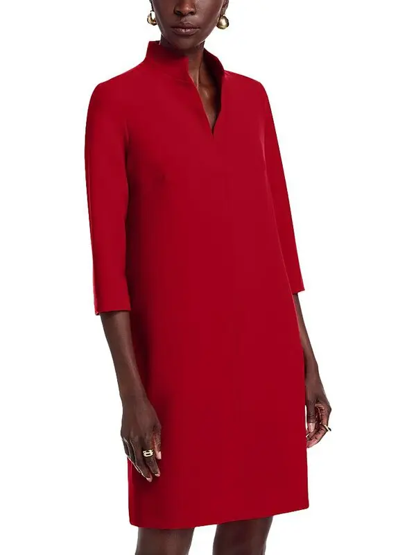 Caroline Rose Taylor Dress - Deep Red