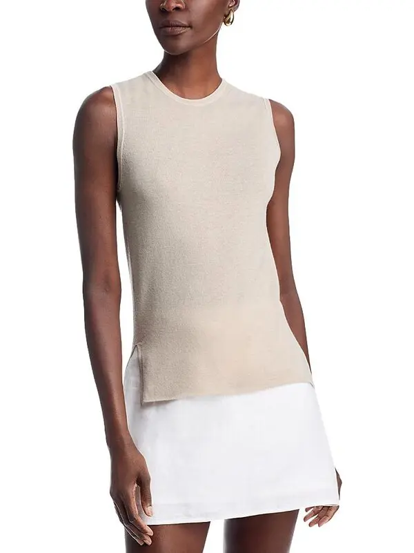 Majestic Filatures Crewneck Sleeveless Top - Desert