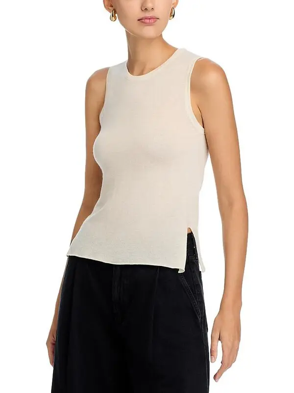 Majestic Filatures Crewneck Sleeveless Top - Milk