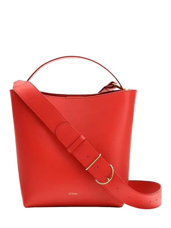 Cuyana Linea Bucket Bag - Chili