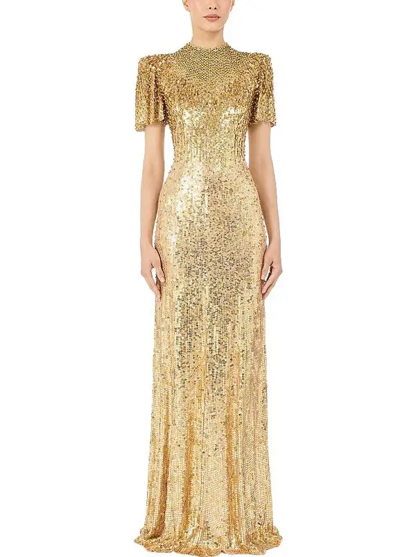 Jenny Packham Jourdain Sequin-embellished Gown - Illusion