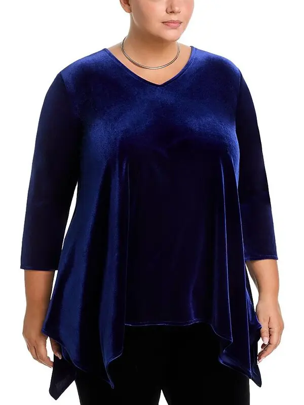 Caroline Rose Swing Velvet Tunic - Deep Sapphire