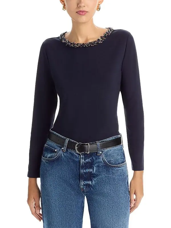 Kobi Halperin Mara Knit Top - Navy