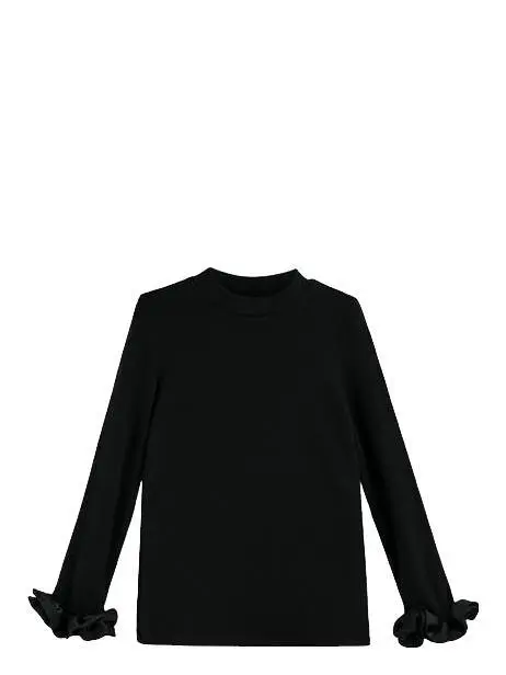 TULLEEN Structured Button-up Shirt - Black