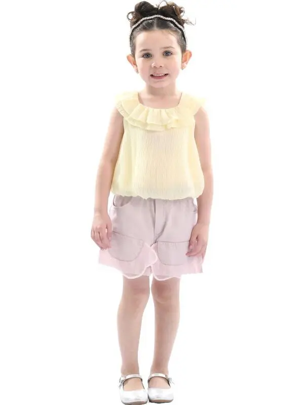 MIMI TUTU Ruffle Outfit Set - Yellow