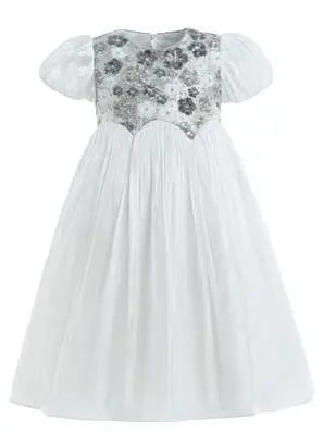 TULLEEN Glitter & Tulle Dress - White