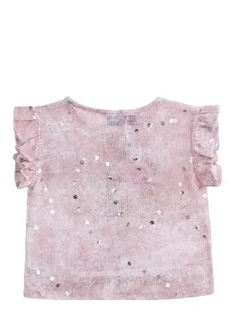 MIMI TUTU Sequin Shorts Set - Mauve