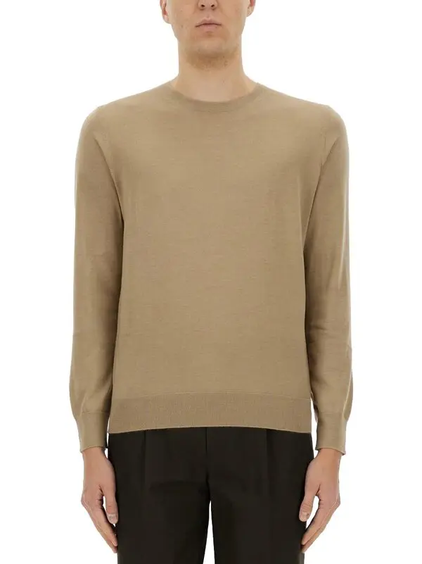 Zegna Cashmere And Silk Sweater - Beige