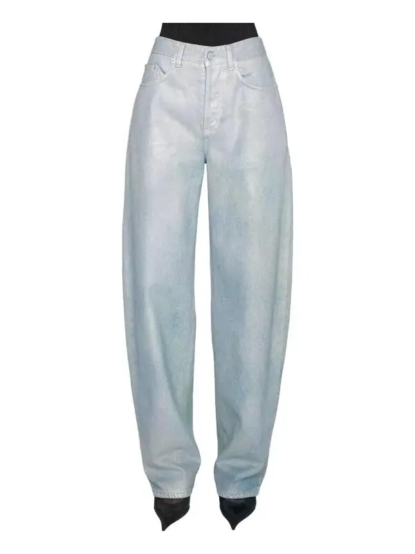 MUGLER Lace-up Trousers - Blue