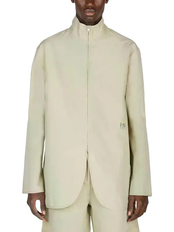 DIOMENE Embroidered High-neck Jacket - Neutrals