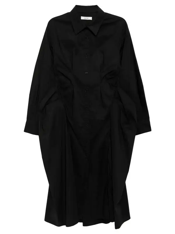 BESFXXK Paneled Shirt Dress - Black