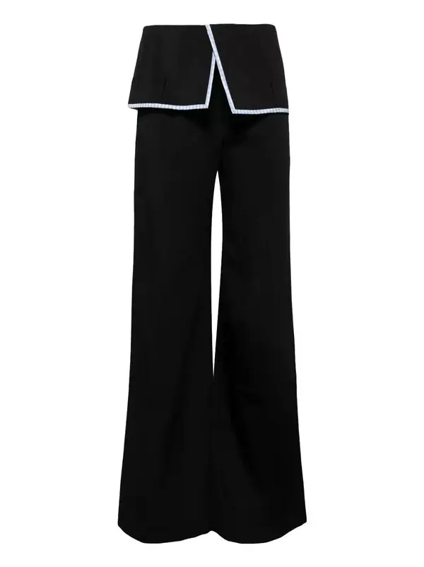 BESFXXK Check-pattern Straight-leg Trousers - Black