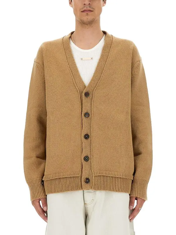 MAISON MARGIELA V-neck Cardigan - Beige