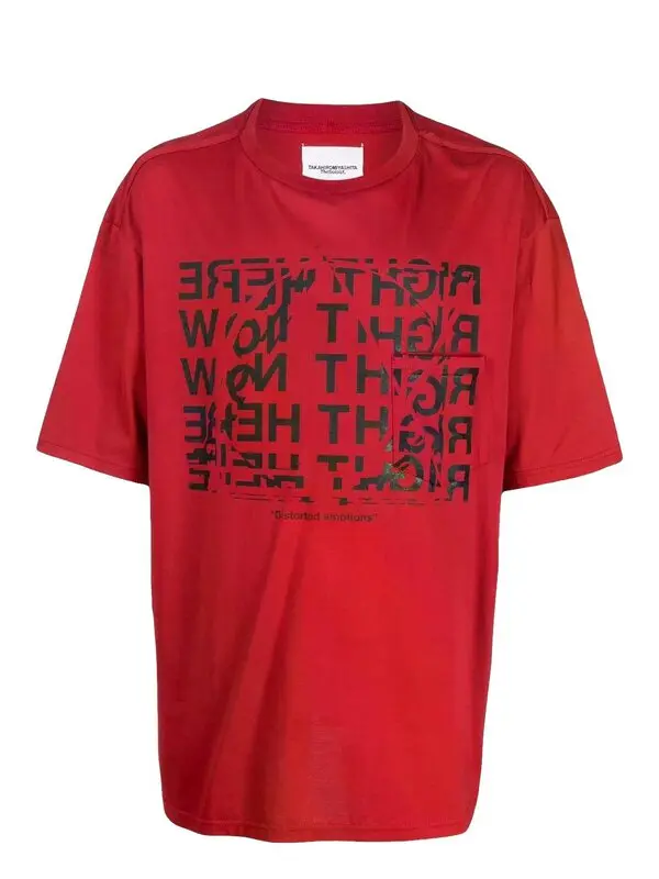 TAKAHIROMIYASHITA THESOLOIST. Graphic-print Short-sleeved T-shirt - Red